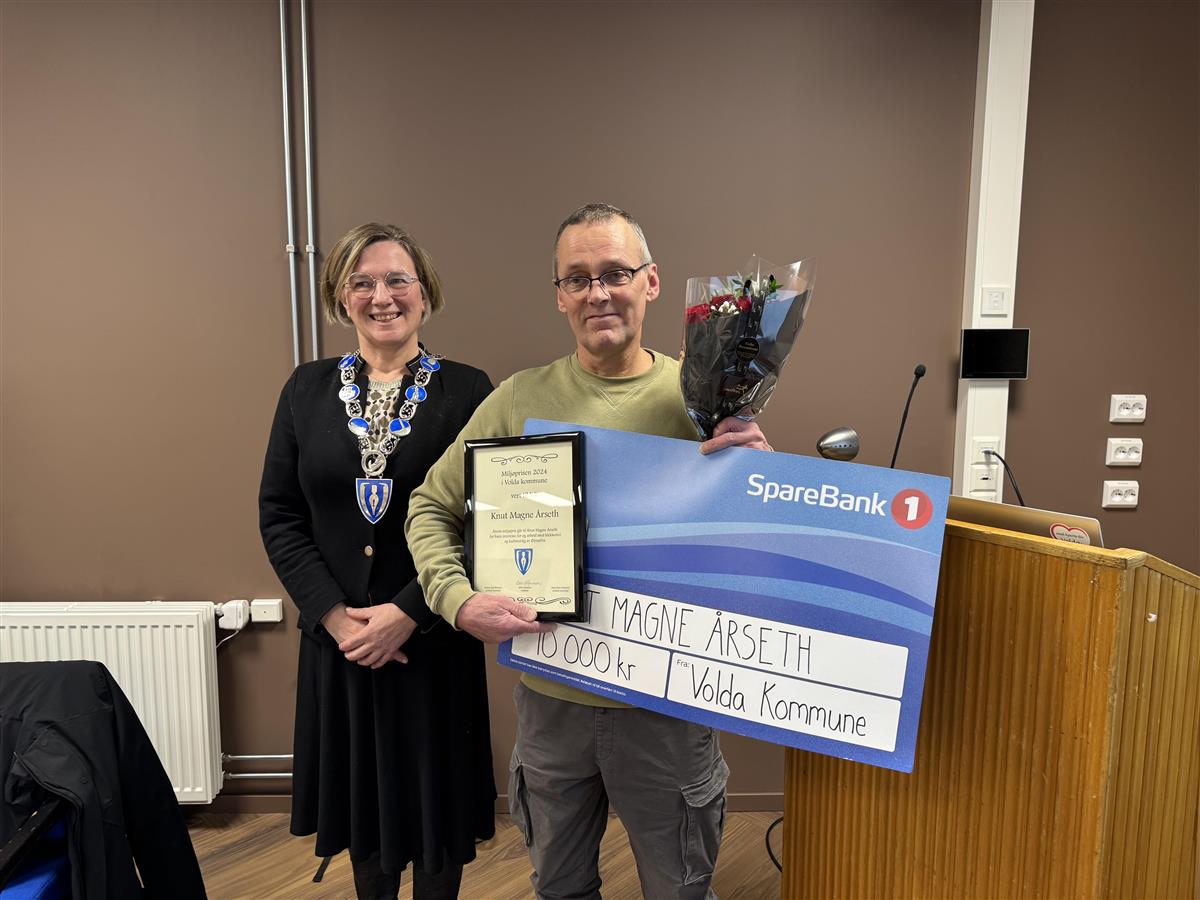 Fekk tildelt miljøprisen - Volda kommune